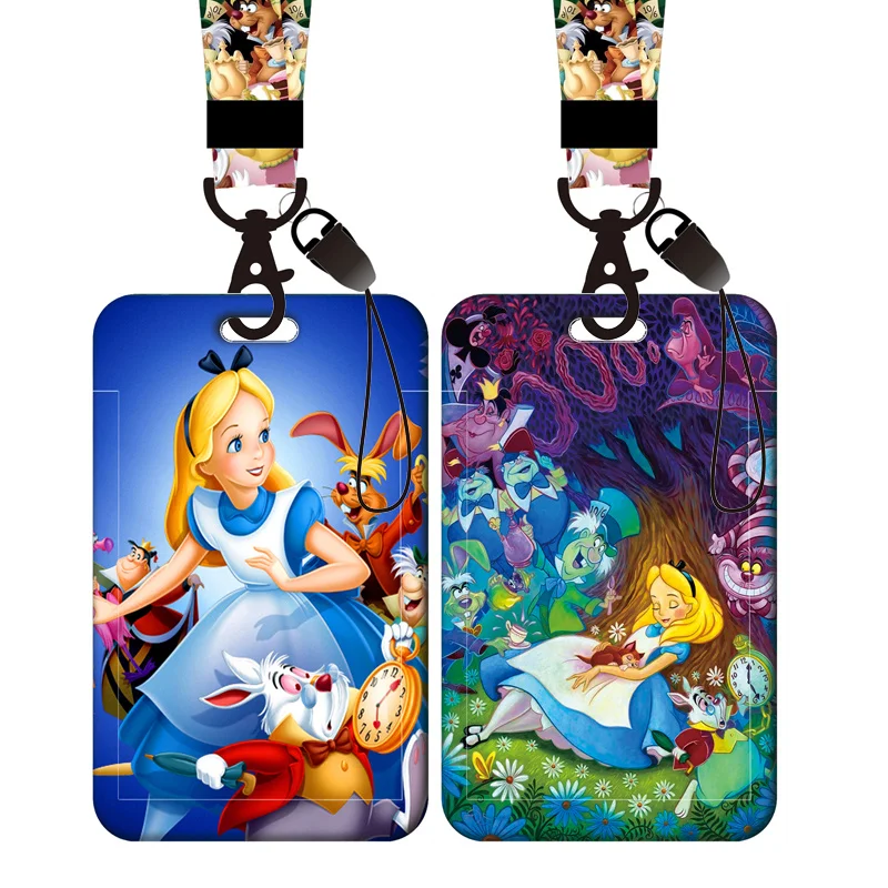 Disney-portatarjetas-Alice-cord-n-para-llavero-clip-retr-ctil ...