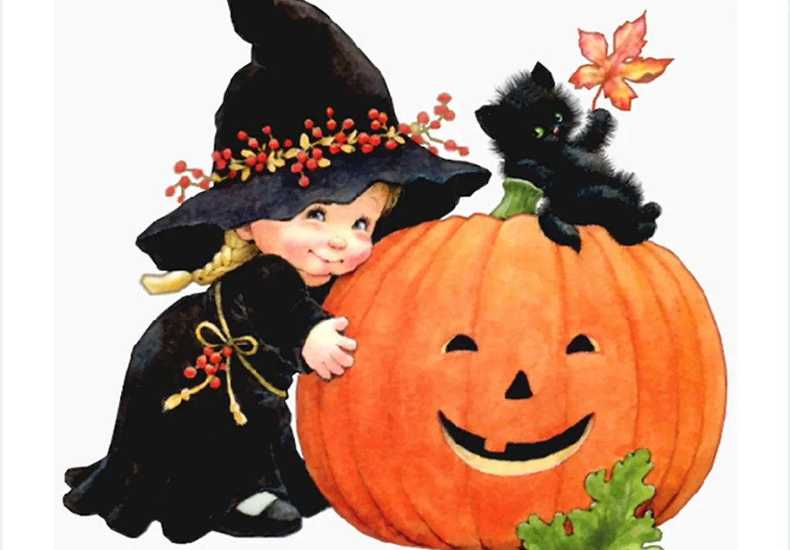 Cute Cartoon Witch For Kids