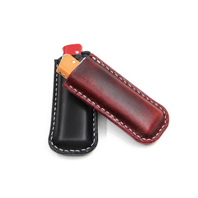 Funda de encendedor de cuero de vaca auténtico hecha a mano Vintage ...
