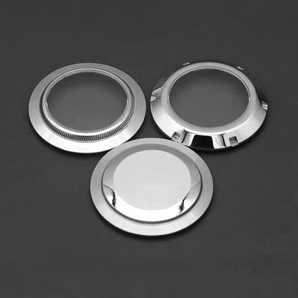Mod-Silver-35-5mm-Solid-Transparent-Case-Bottom-Cover-Sapphire-Watch ...