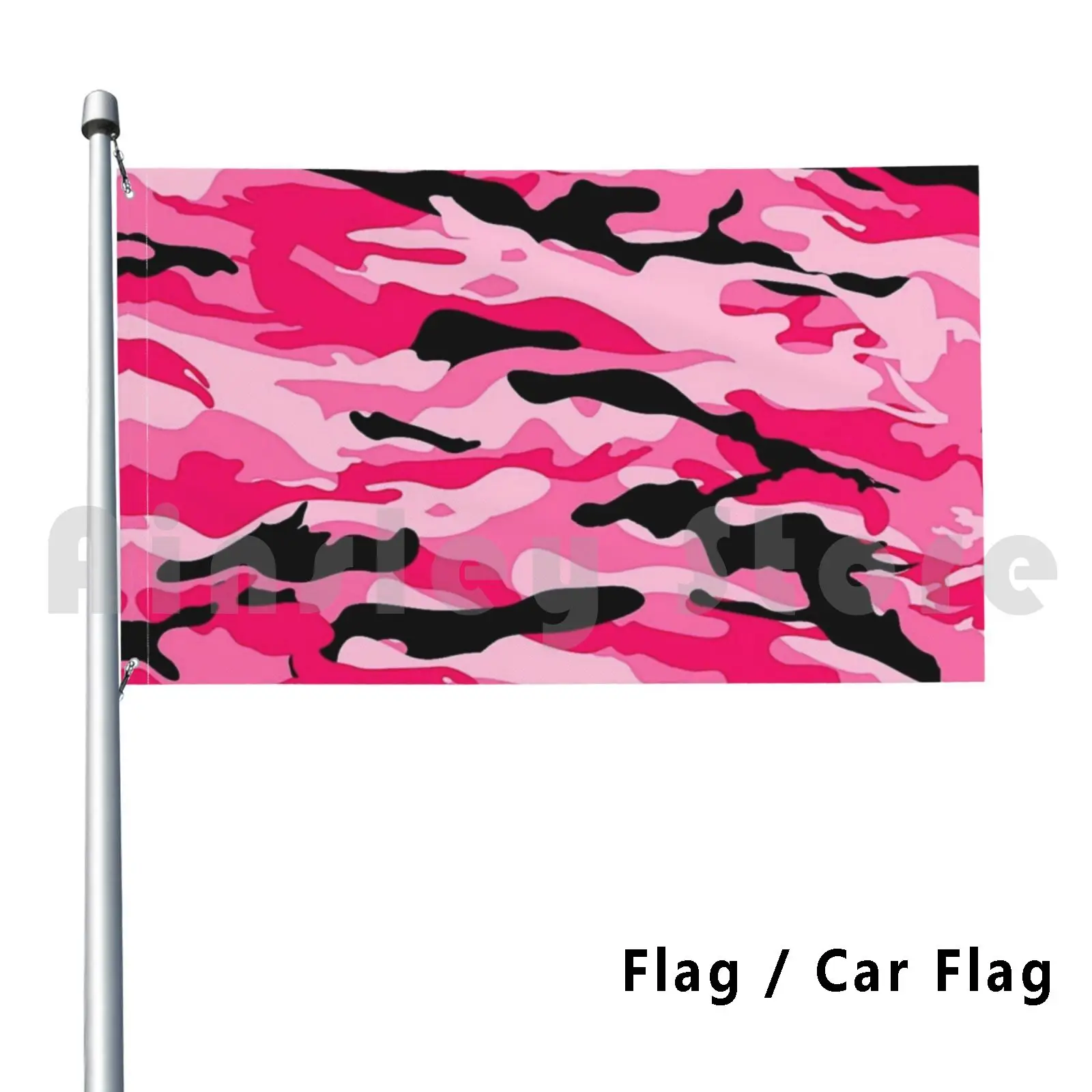 Pink And Black Camouflage