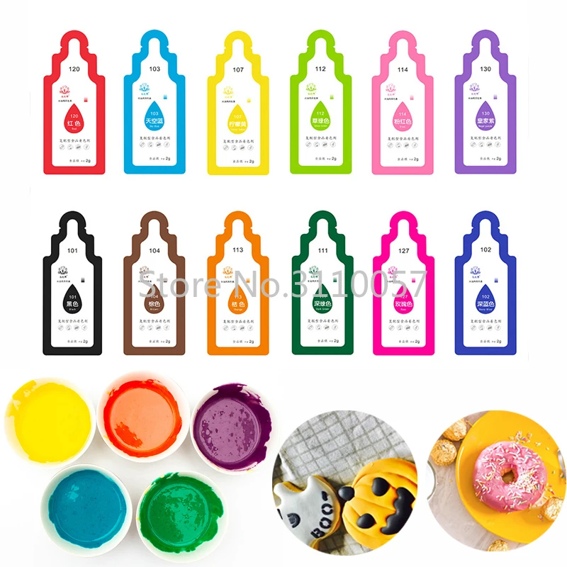 Colorante de pigmento alimenticio de 12 piezas, herramientas de ...