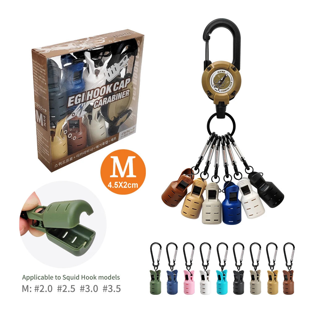 Kit Protector de cebo de plantilla de calamar, anzuelos retráctiles de ...