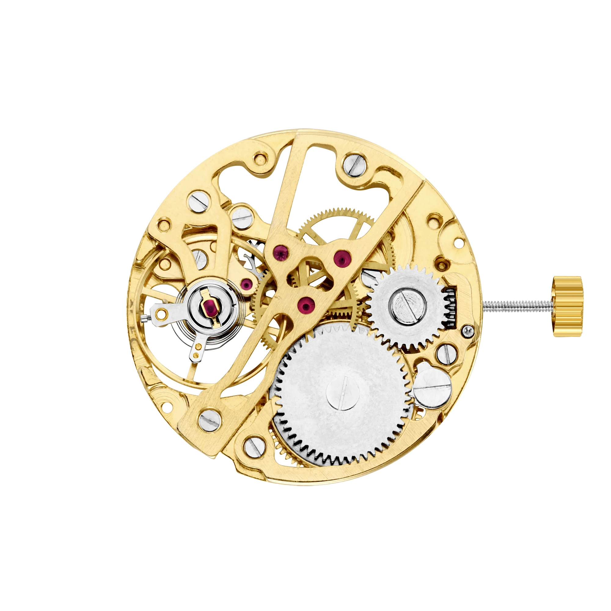 Skeleton-Gold-Plated-Movement-Accessories-Clock-Tool-7120-Automatic ...