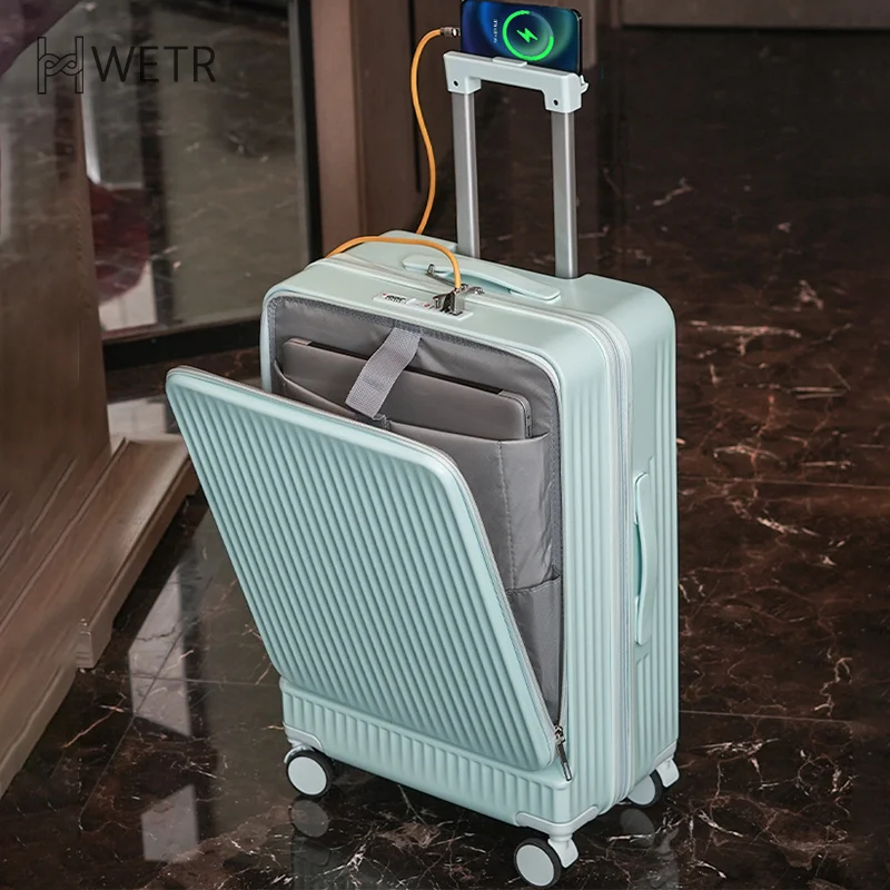 Front-Opening-Suitcase-For-Men-And-Women-New-Multi-functional-Code ...