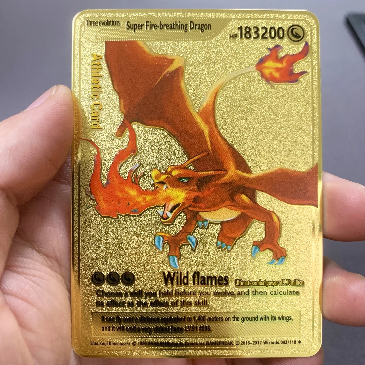 10000HP Charizard Vmax Cards Metal English Card Arceus GX Vstar V ...