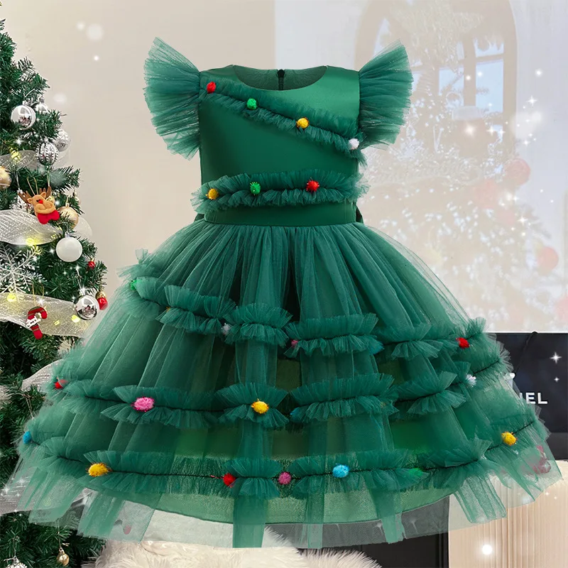 Vestido-de-fiesta-de-rbol-de-Navidad-para-ni-as-traje-de-princesa-de ...