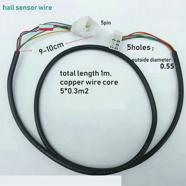 Motor Phase/Hallsensor Wire Extension Wiring Harness Pure Copper Core ...