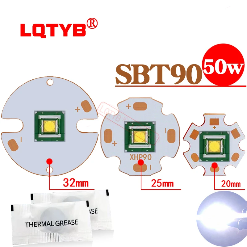 SBT90-laser-lamp-bead-9090-flat-glass-top-chip-50W-LED-SMD-diode-DC3V ...