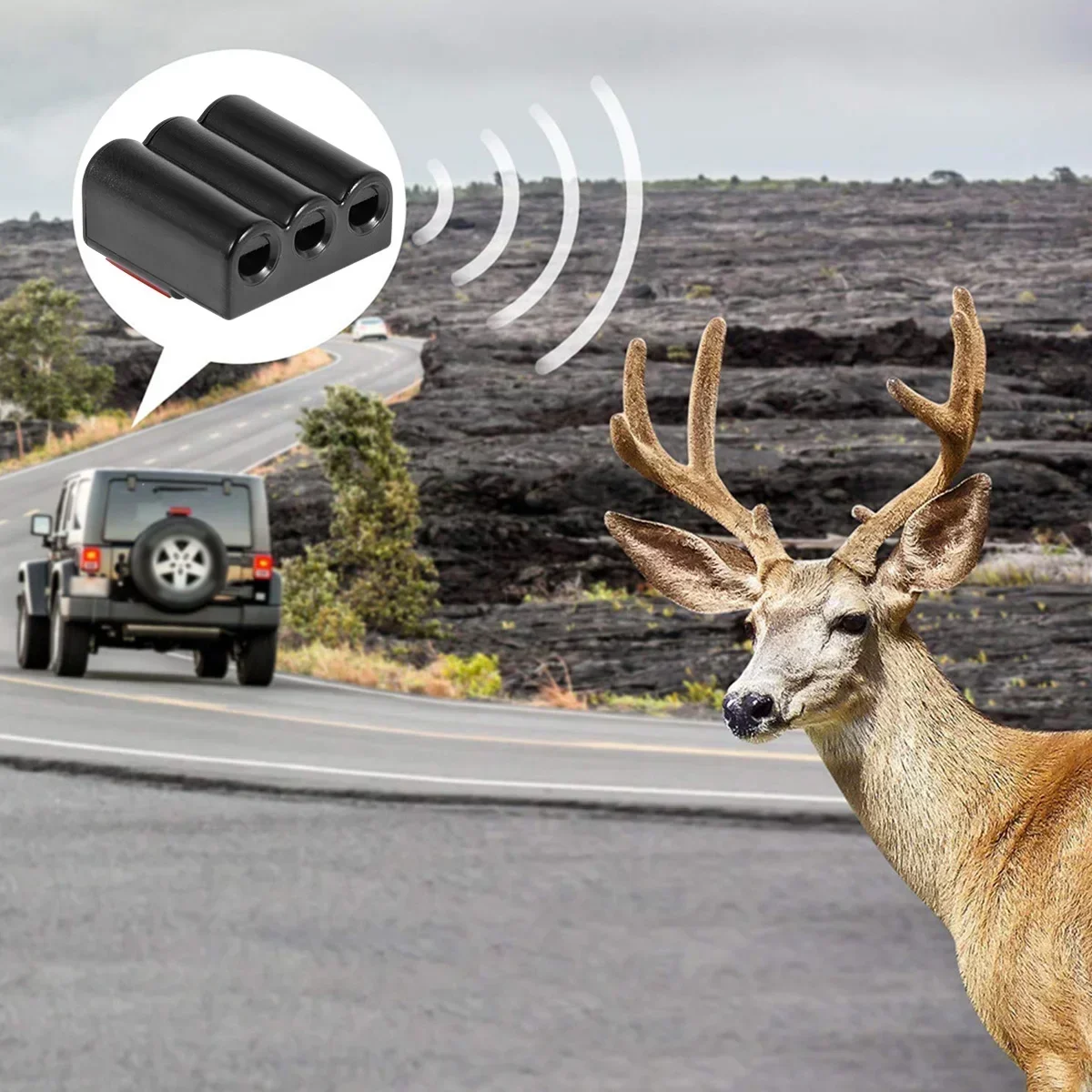 Deer Alert Accessories 8 Pieces Car Deer Warning Whistles Devices Dual ...