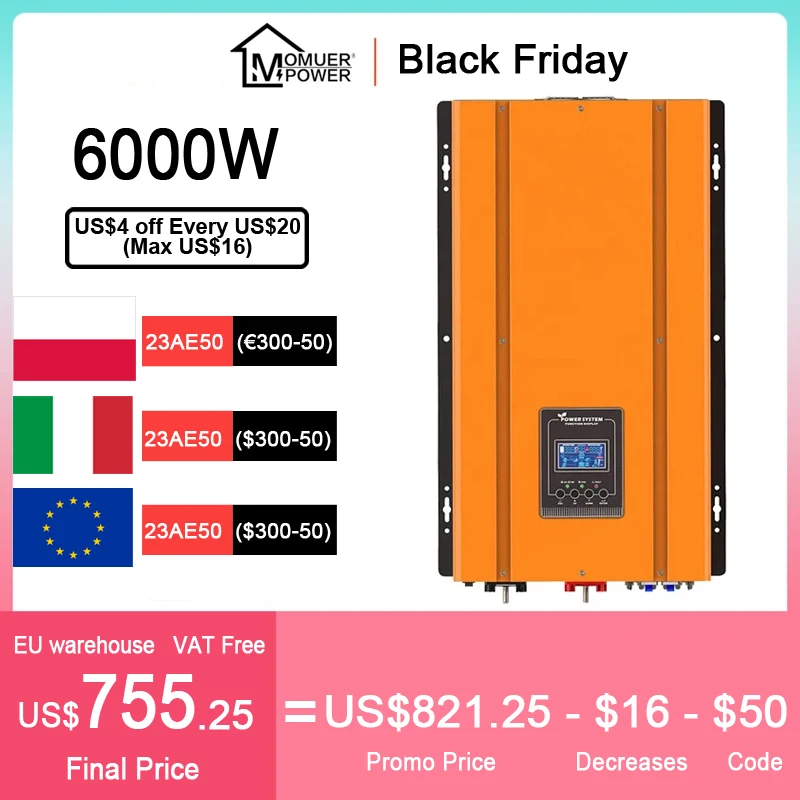 Motor-Home-Inverter-6000W-24VDC-48VDC-to-230VAC-Off-Grid-Power-Inverter ...