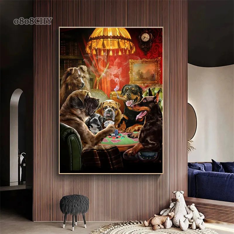 Animals Playing Poker