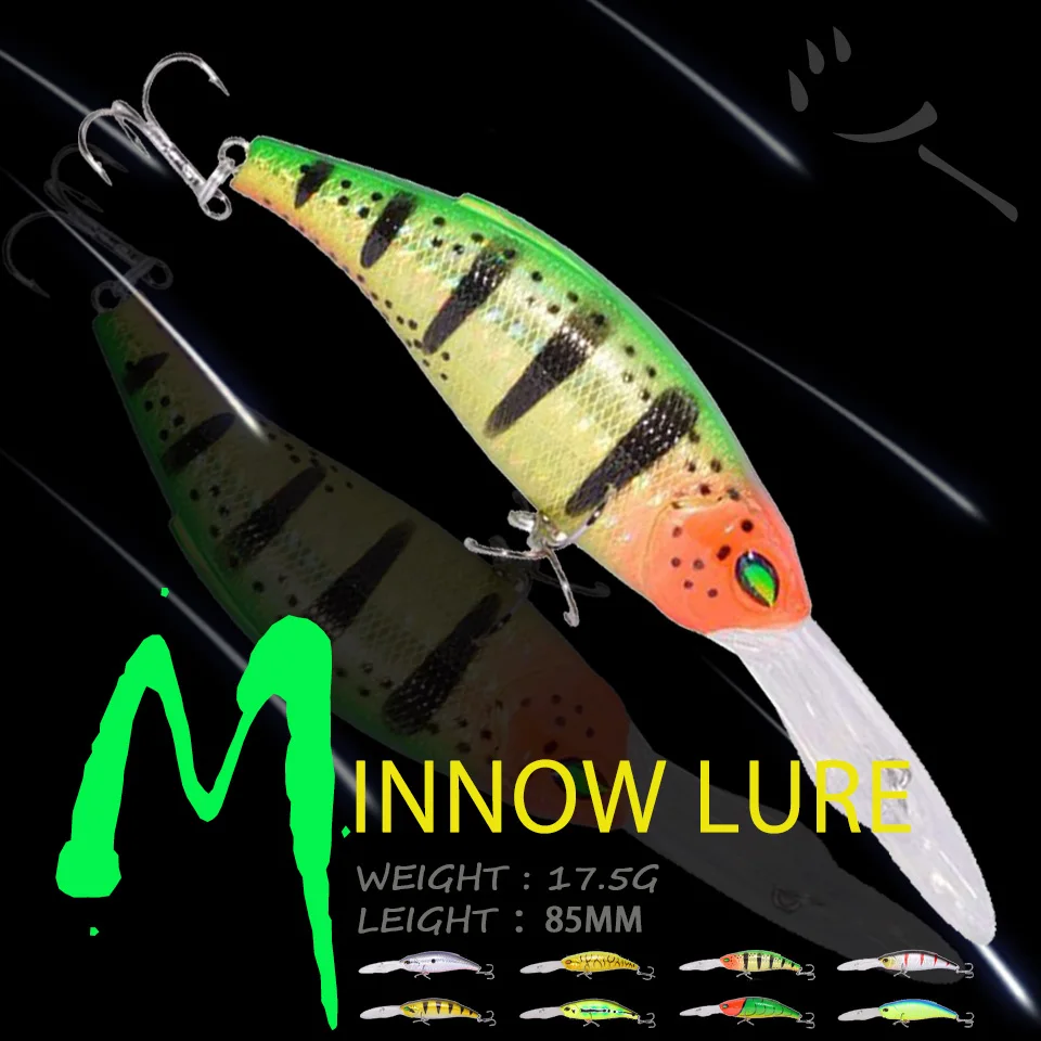 WALK-FISH-1PCS-Floating-Minnow-Lure-85mm-17-5g-Wobbler-Hard-Bait ...