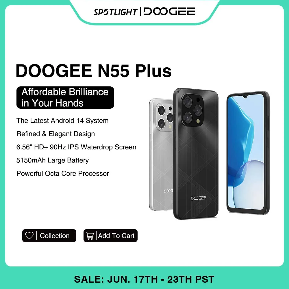 DOOGEE-N55-Plus-Smartphone-6-56-90Hz-IPS-8GB-RAM-128GB-ROM-5150mAh ...