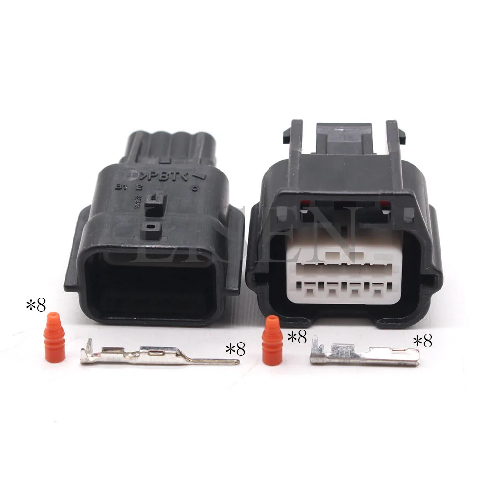 7283-8855-30 7282-8855-30 Yazaki 10 Sets 8 Pin Black Male Or Female Waterproof Plug Harness ...