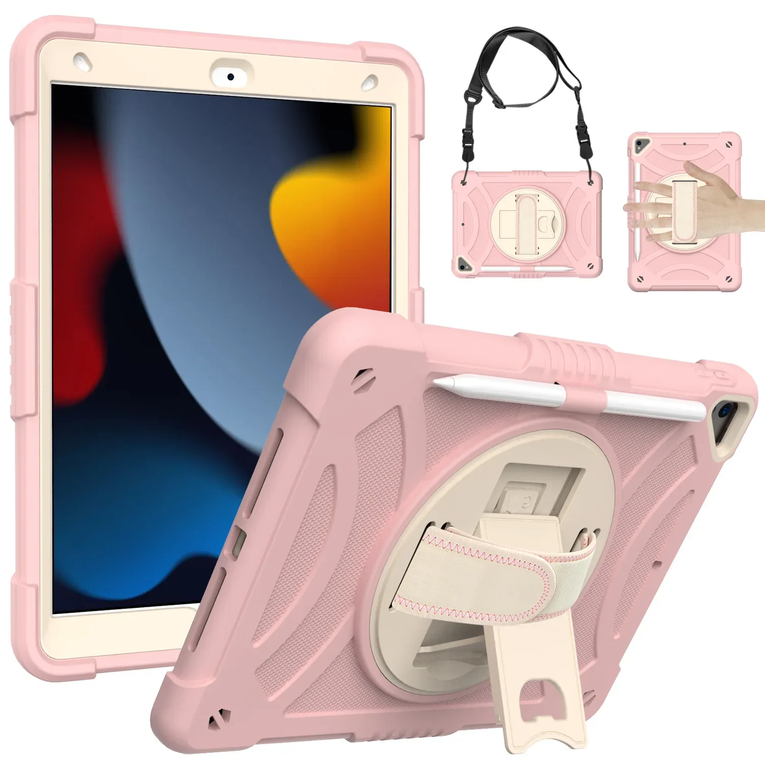 Ipad-Case-2021-Full-Package-360-Degree-Rotation-Air3-Anti-fall-Silicone ...