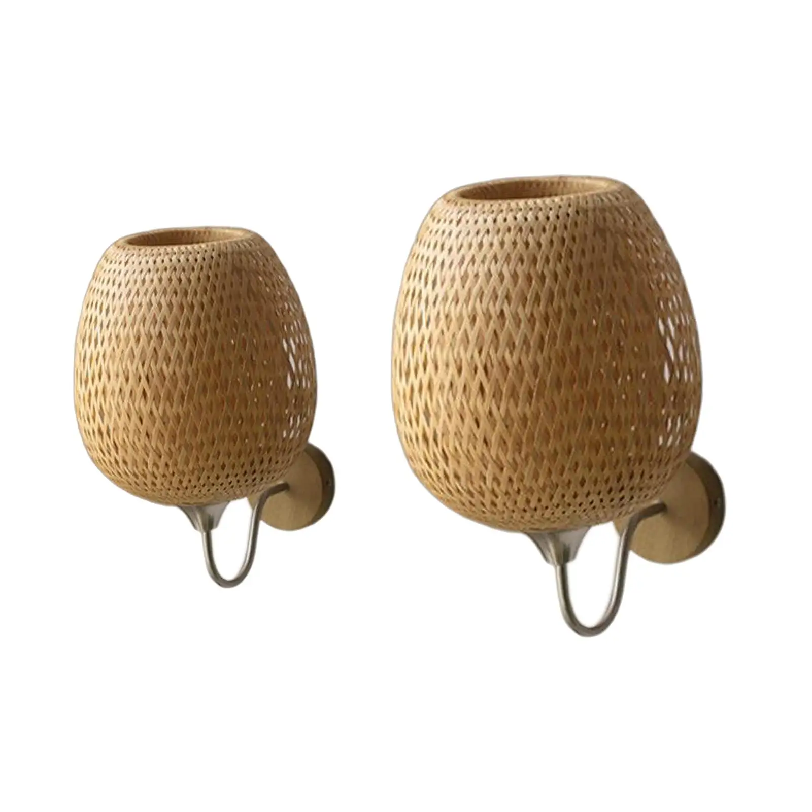 Rattan-Bamboo-Wall-Sconce-Light-Fixture-Farmhouse-Rustic-Wall-Lamp-for ...