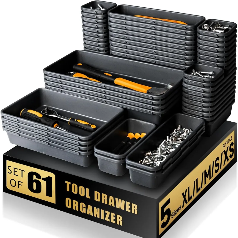 61-45-34-24-9PCS-Desk-Drawer-Organizers-5-Size-Interlocking-Shallow ...
