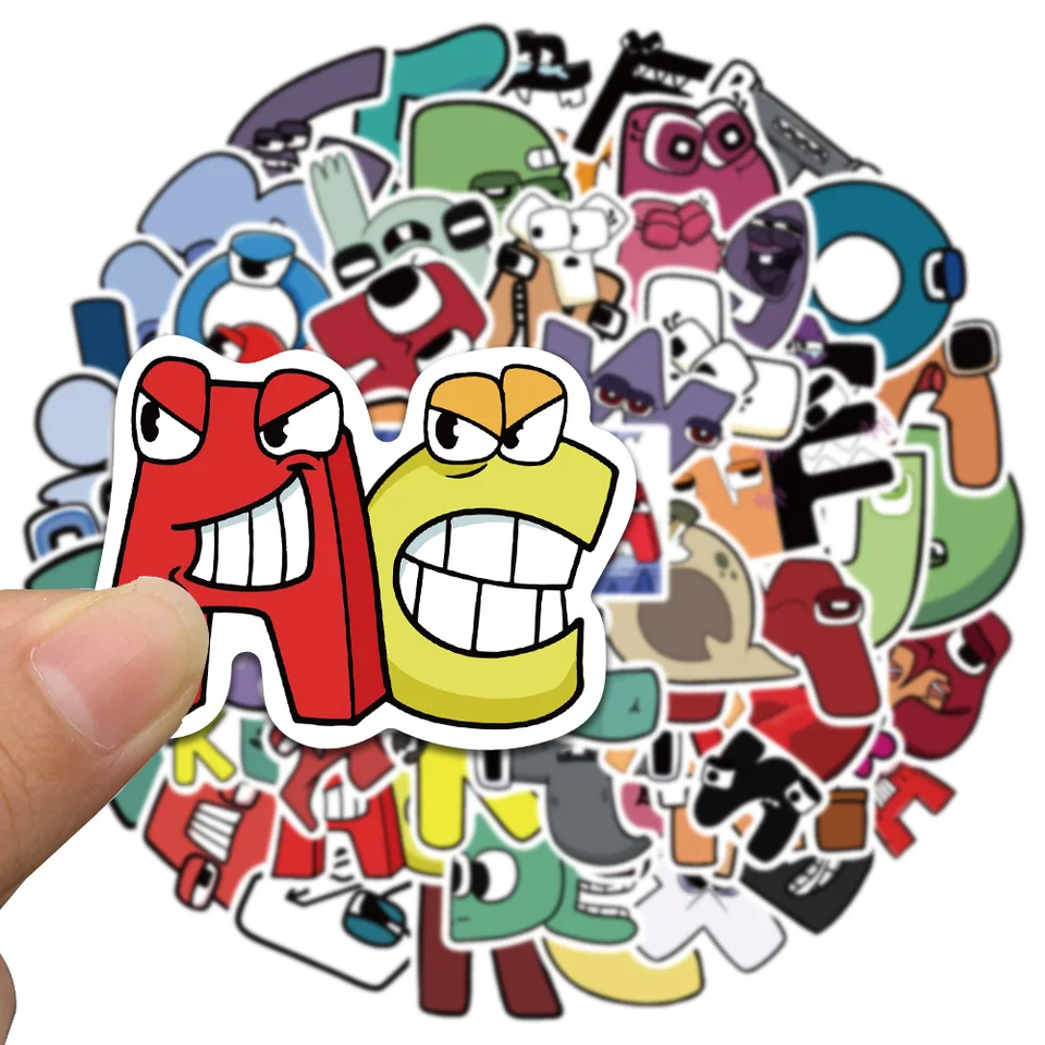 Number Blocks Building Brick Stickers 52 PCS Number Blocks Stickers ...