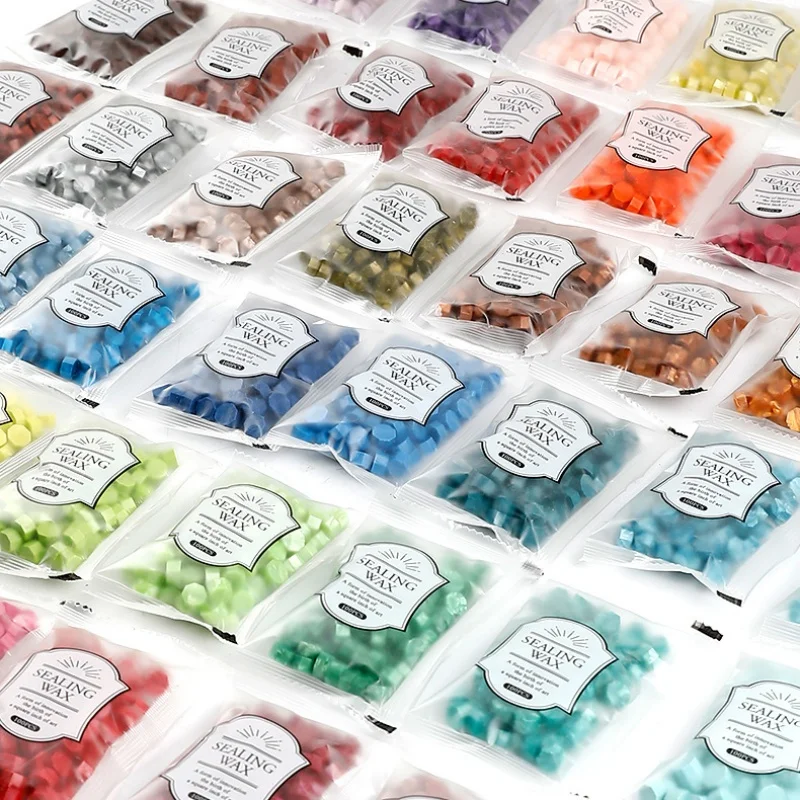 100Pc-Retro-Sealing-Wax-Seal-Stamp-Wax-Beads-Scrapbook-Material-Wedding ...