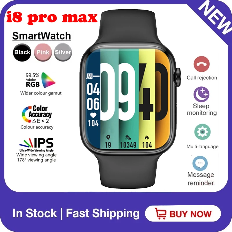 Original I8 Smart Watch 2023 Men Women SmartWatch BT Phone Call Heart ...