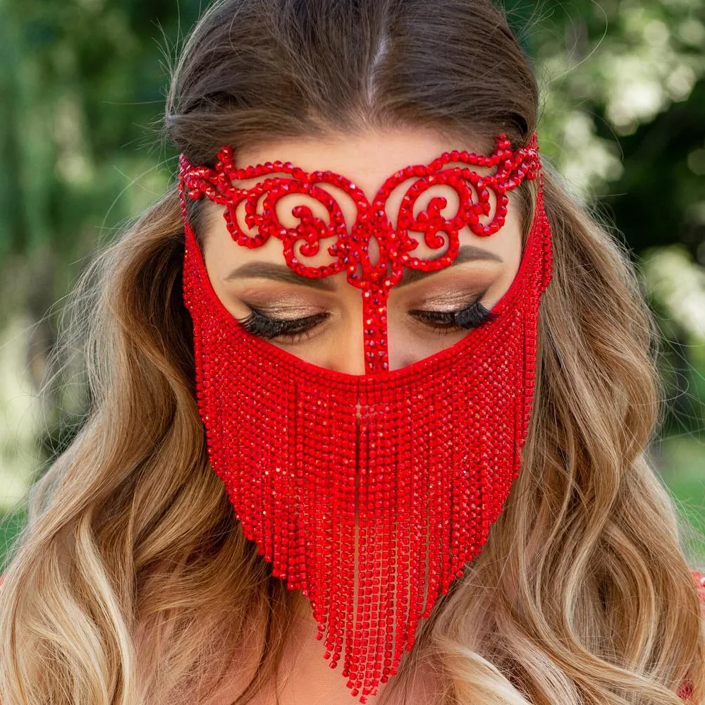 Red Female Masquerade Masks