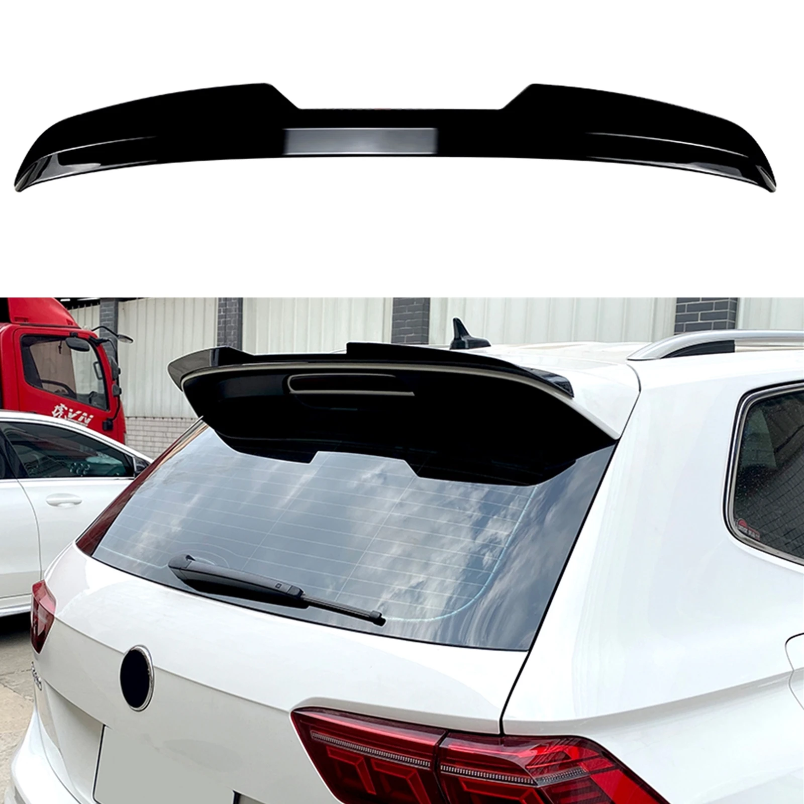 For-Volkswagen-Tiguan-R-Line-VW-Rline-2017-2023-Rear-Roof-Spoiler-Wing ...