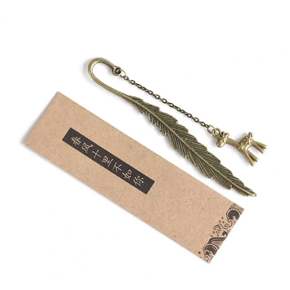 Metal-Feather-Bookmarks-with-Textured-Tassel-Vintage-Style-Fun-Reading ...