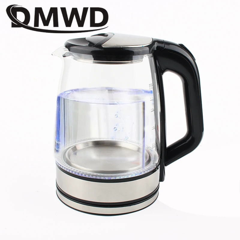 2.2L Electric Kettle Quick Heating Hot Water Boiling Teapot Glass Blue ...
