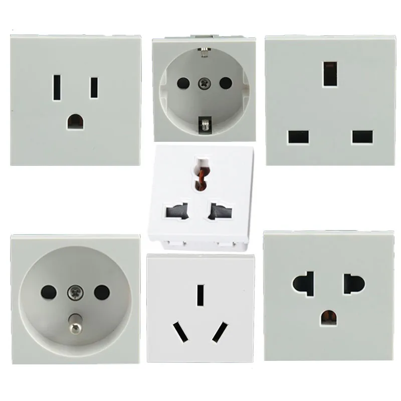Universal White 45*45MM Screw Wire Embedded UPS PDU Power Socket 10/13 ...