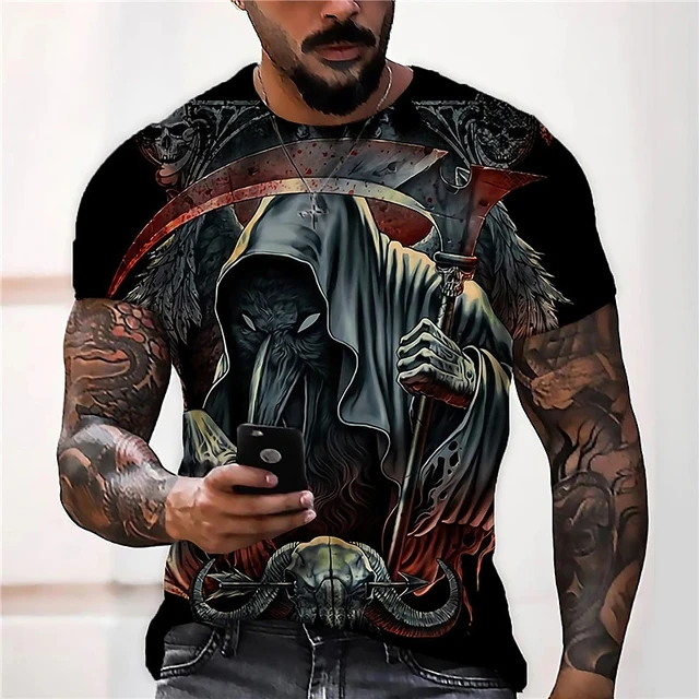 Men's Skull Tshirt 3D Printed Graphic T-shirts For Men