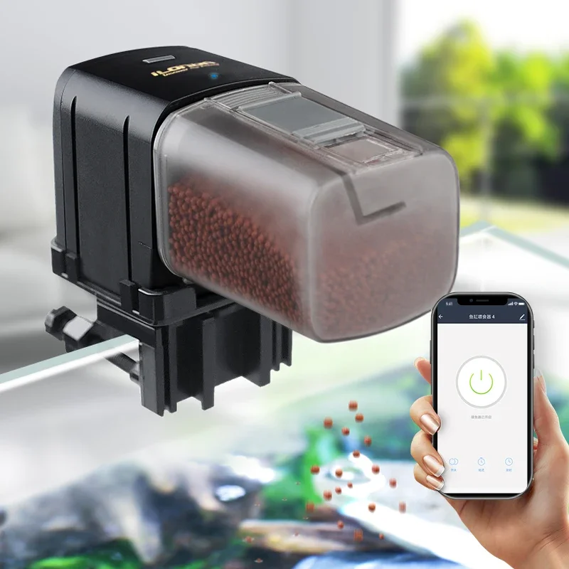 Automatic Aquarium Fish Tank Feeder Timing/Wifi Wireless Smart Phone ...