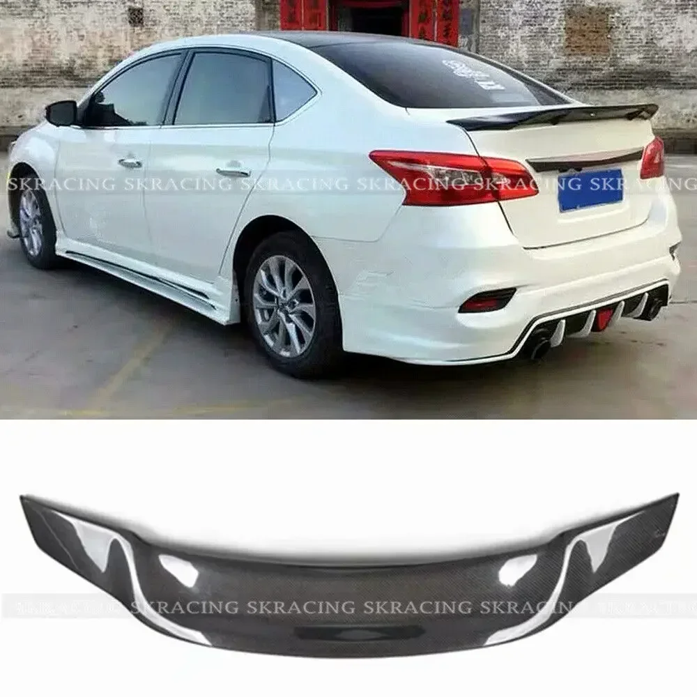 New-Carbon-Fiber-Duckbill-Rear-Trunk-Lip-Spoiler-Wing-For-Nissan-Sentra ...
