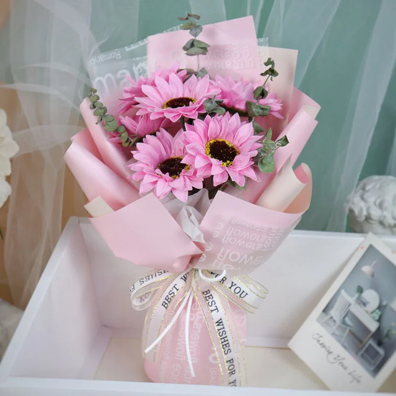 Eternal Life Flower Sunflower soap flower Teachers' Day birthday gift ...