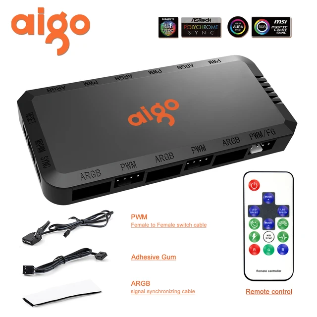 Aigo L12 Rgb Fan Kit No Wire Connection Ventoinha PC 120mm Computer ...