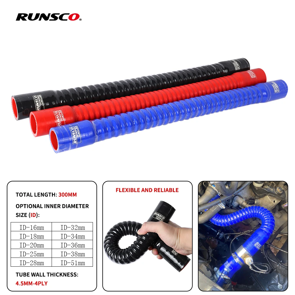 ID 32 34 36 38 51mm Flexible Silicone Hose Radiator Tube Pipe For BMW ...