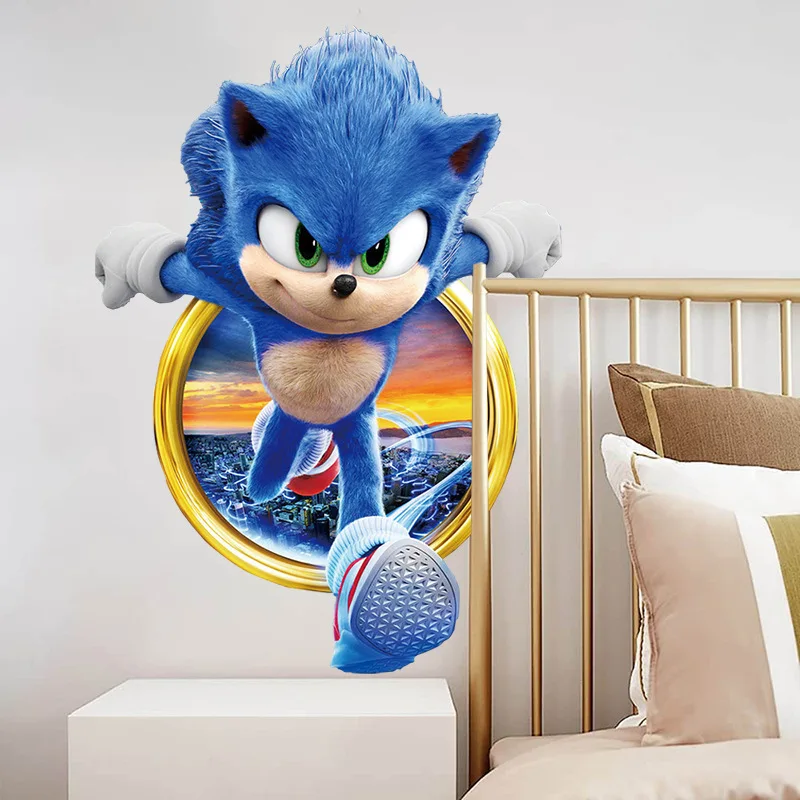Sonic-DIY-Wall-Sticker-para-Quarto-das-Crian-as-Decora-o-De-Graffiti-3D ...