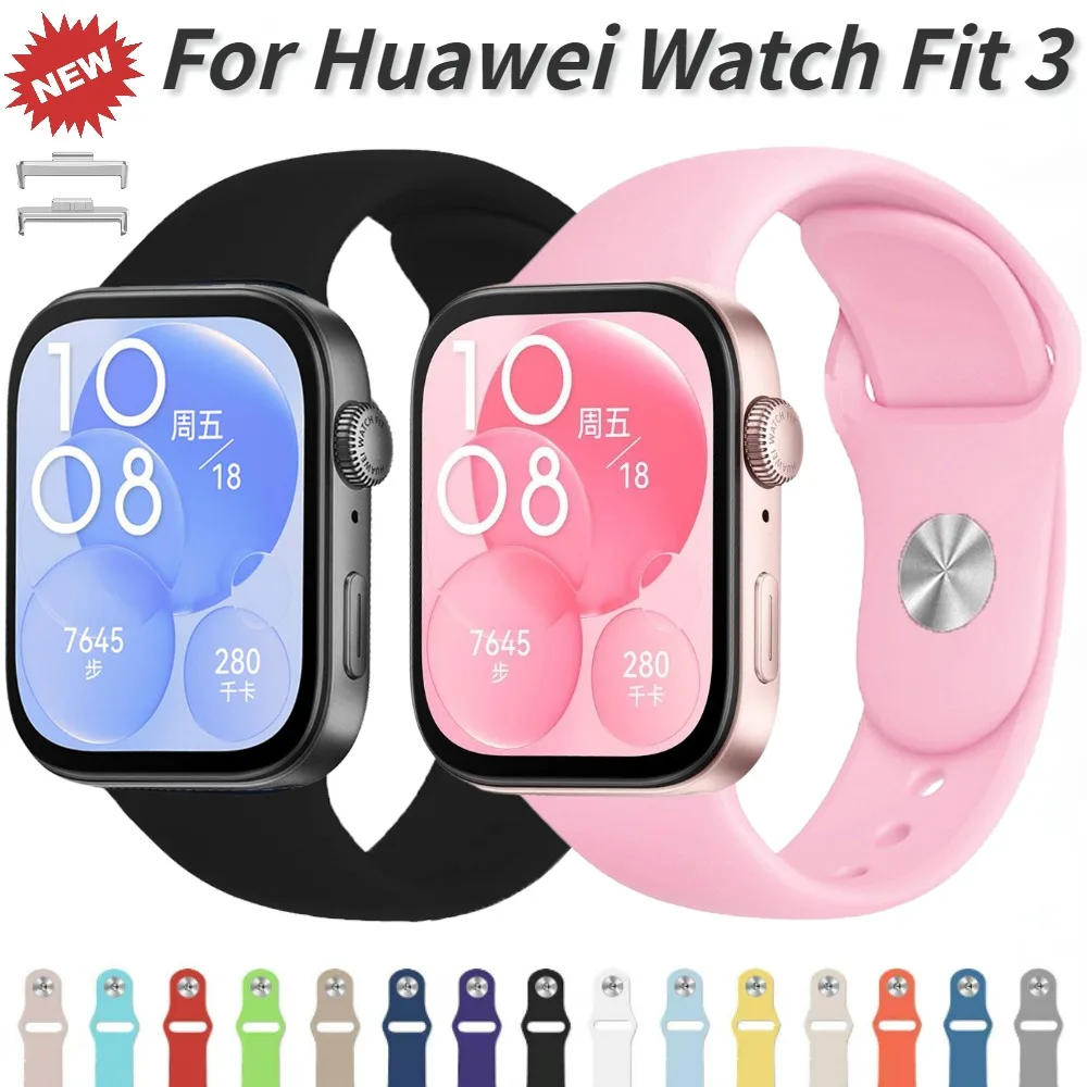 Silicone-Strap-For-Huawei-Watch-Fit-3-Watchband-Sports-Bracelet ...
