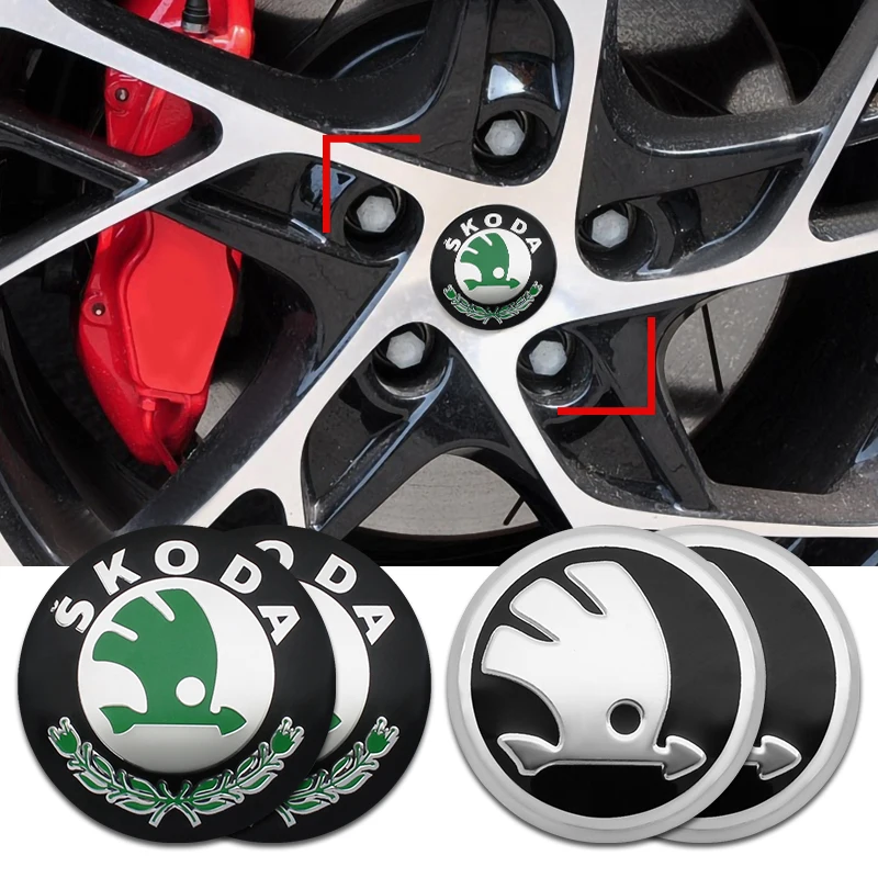 4Pcs 56mm Car Wheel Center Hub Caps Badge Sticker Decals Accessories ...