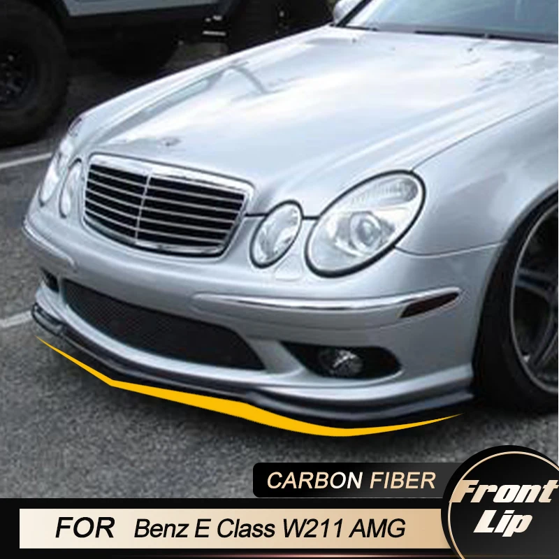 Car-Front-Bumper-Lip-For-Mercedes-Benz-E-Class-W211-AMG-2003-2007 ...