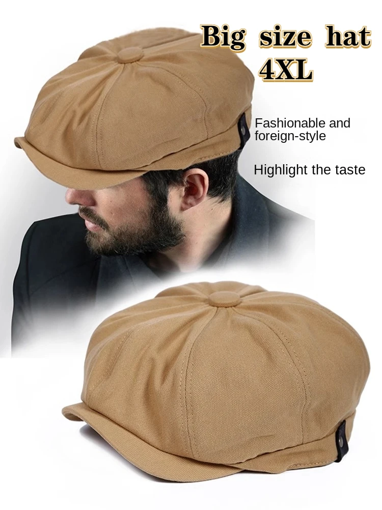 4XL-62cm-Big-Head-Newsboy-Caps-for-Men-Spring-Summer-Fashion-Retro ...