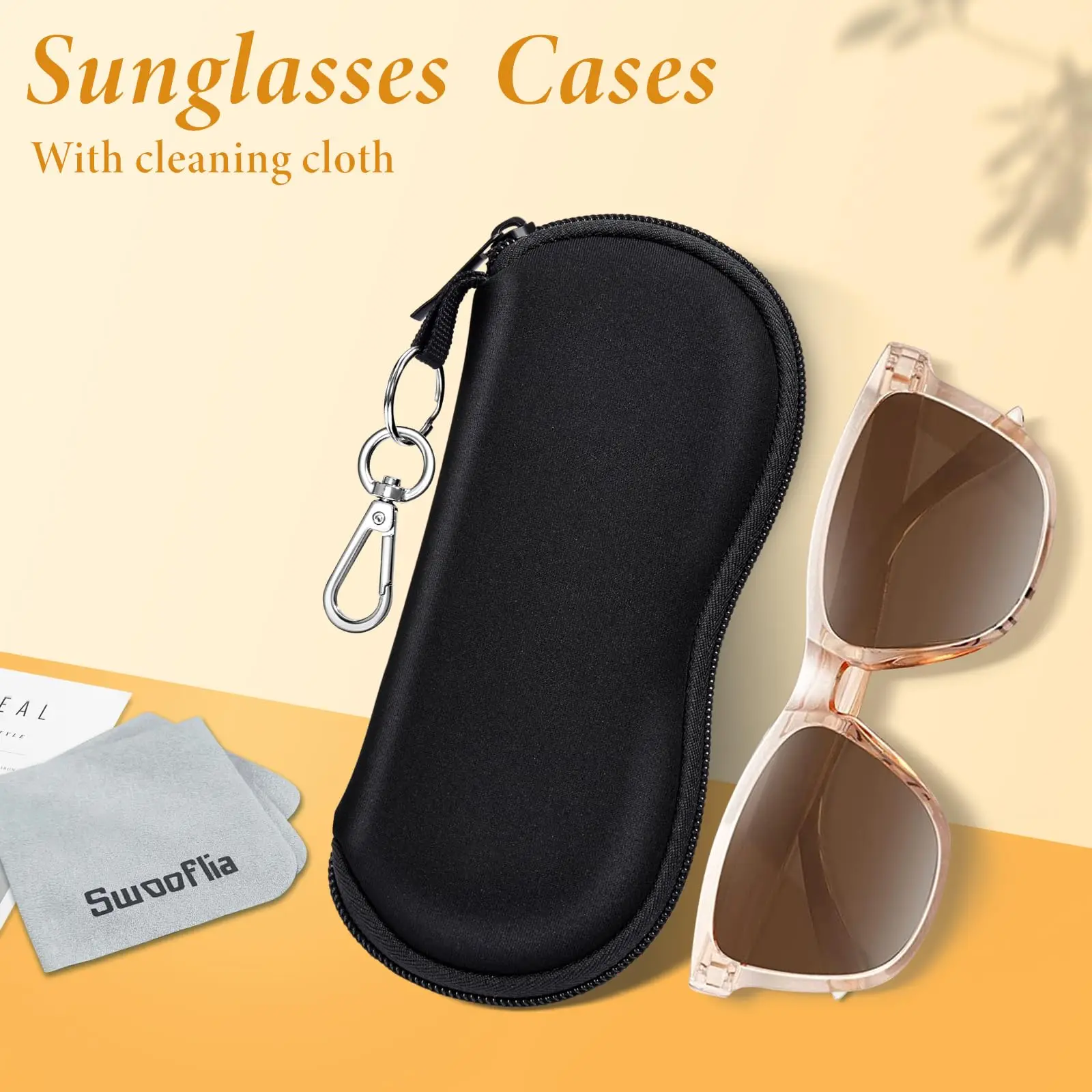 Sunglass-Case-Box-Neoprene-Eyeglass-Bag-Zipper-Eyeglass-Bag-Keychain ...