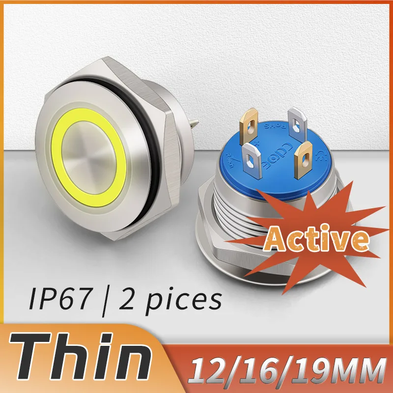 Limited-time-active-2-pieces-mini-ip67-illuminated-led-switch-12mm-16mm ...