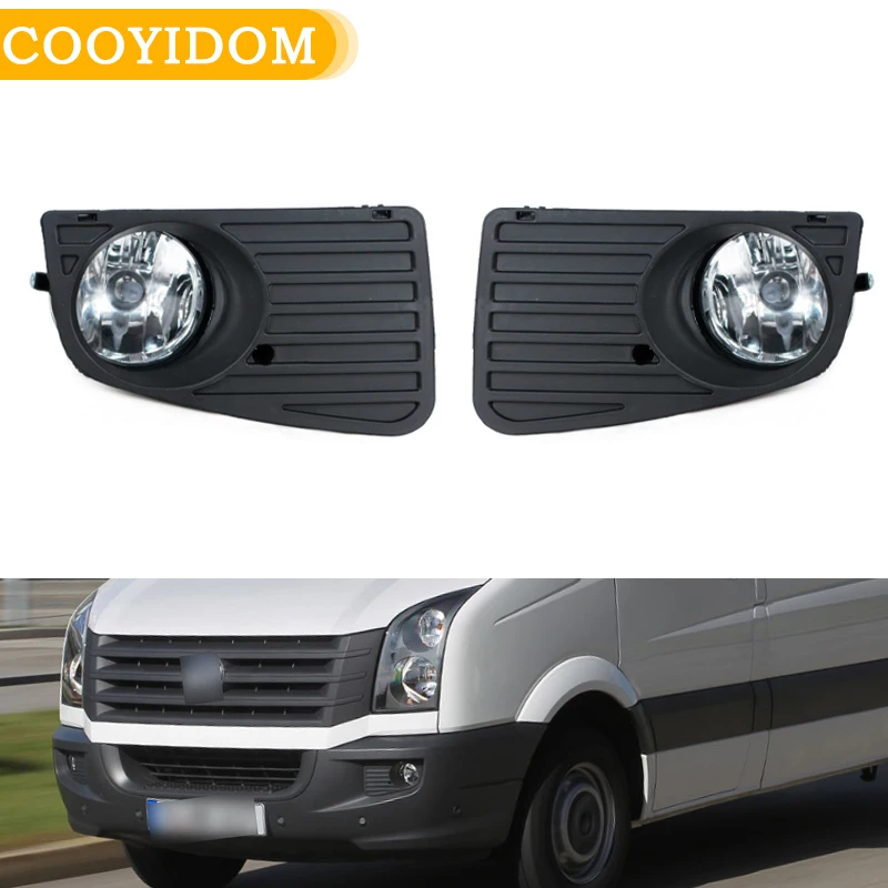 Car-Front-Bumper-Fog-Light-For-VW-Crafter-2006-2017-Cover-Trim-Mesh-Fog ...