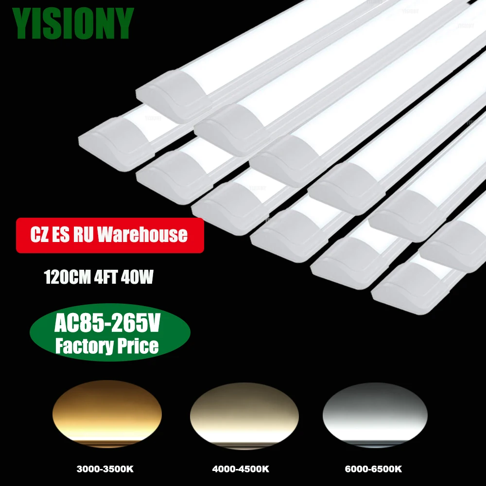 YISIONY-120CM-4000K-12PCS-10PCS-5PCS-2-PCS-LED-Tube-Lights-40W-Linear ...