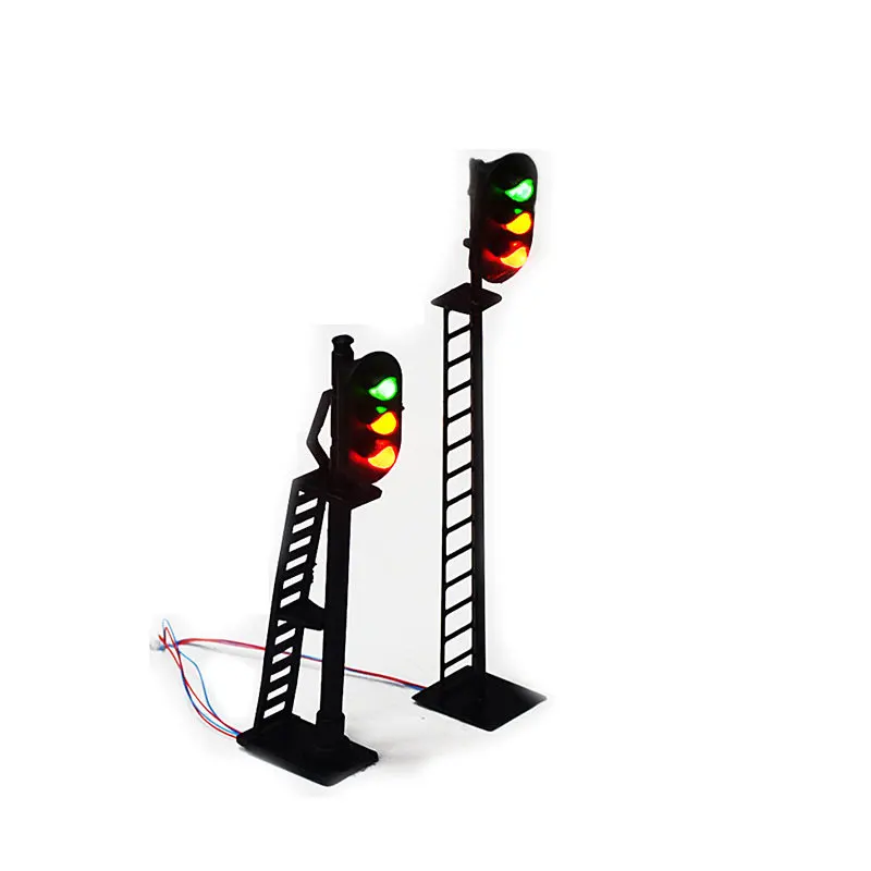 1-87-HO-Scale-Three-Lights-Train-Track-Signal-Light-Model-Railway-Scene ...