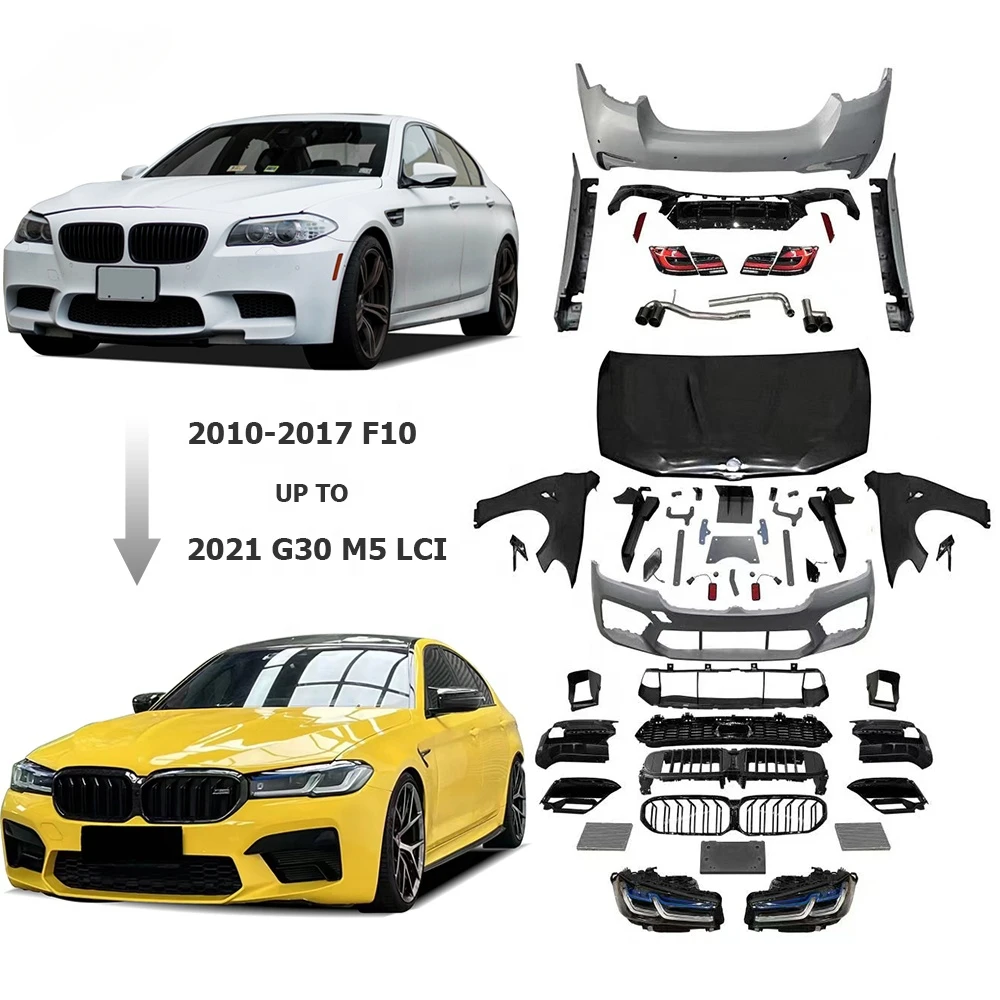 Parachoques-de-coche-F10-F18-actualizaci-n-a-G30-Lci-M5-faros-traseros ...