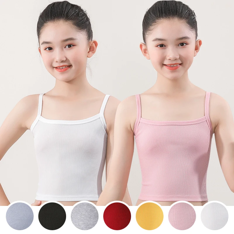 Girl's Underwear Tops Children's Summer Vest Teenage Kids Cotton ...
