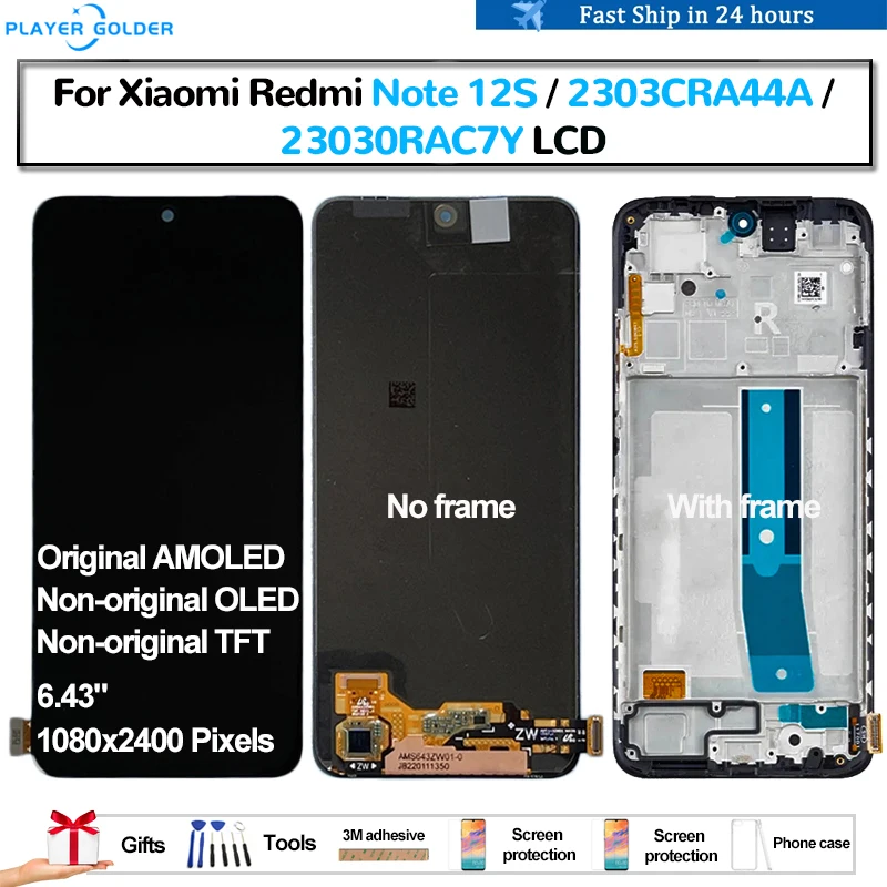 Pantalla-lcd-AMOLED-Original-para-Xiaomi-Redmi-Note-12S-montaje-de ...