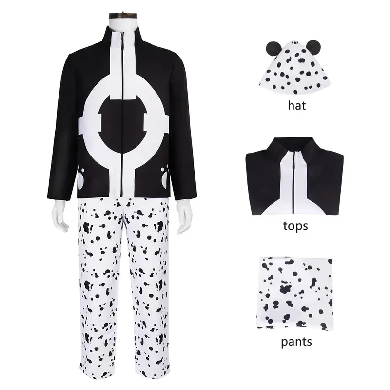 Anime Bartholemew Kuma Cosplay Costume Hat Tops Pants Full Set ...